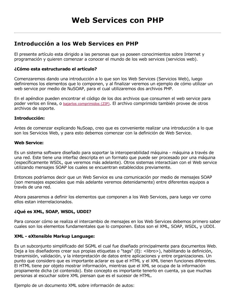 PDF de programación - Web Services con PHP